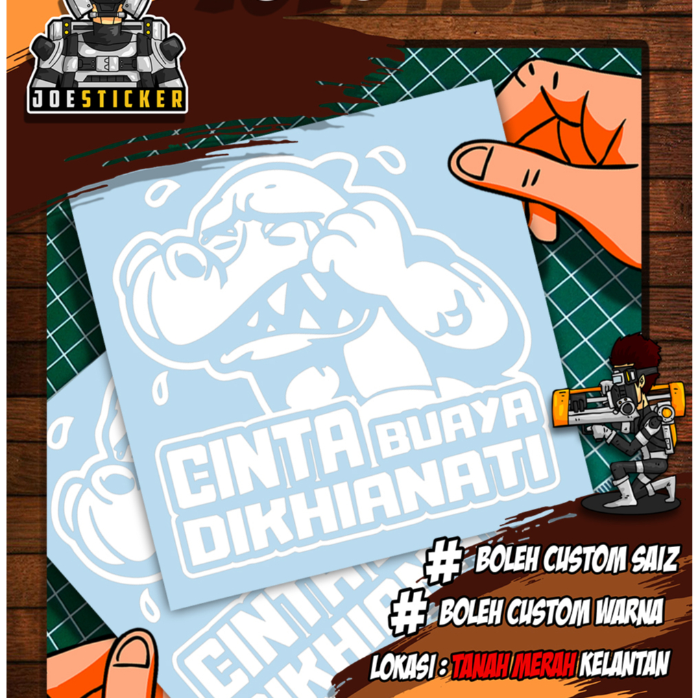 STICKER CINTA BUAYA DIKHIANATI TANPA BACKGROUND. ADA PELBAGAI PILIHAN ...