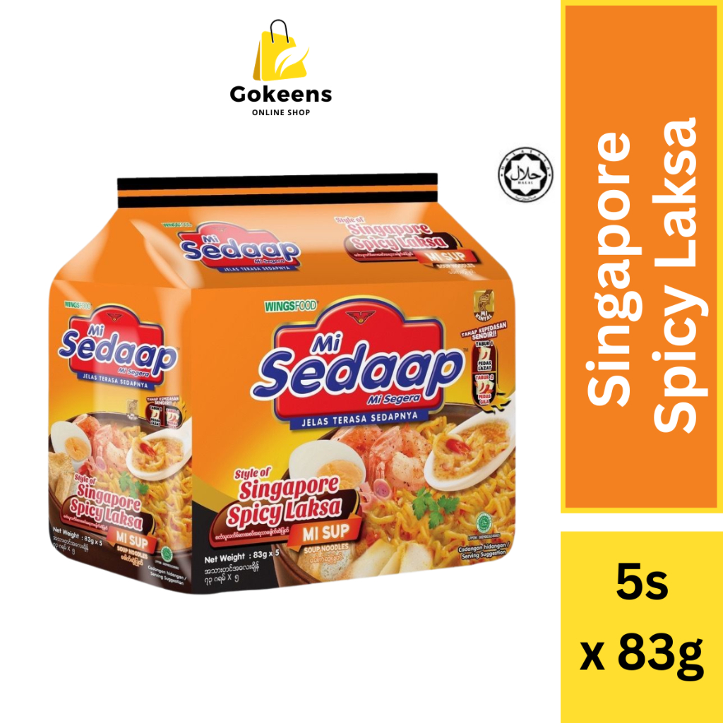 MI SEDAAP Singapore Spicy Laksa (83g x 5) instant noodles | Shopee Malaysia