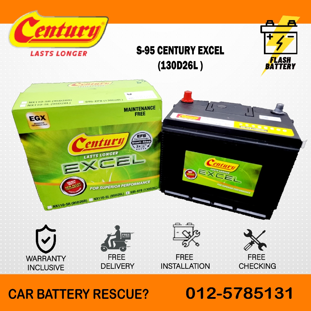 [ Installation Provided ] 130D26L | S95 EFB | CENTURY EXCEL MF ] Car ...