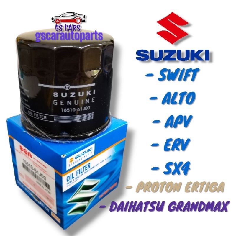All Suzuki Model 16510-61J00 Engine Oil Filter Swift / Apv / Erv / Sx4 ...