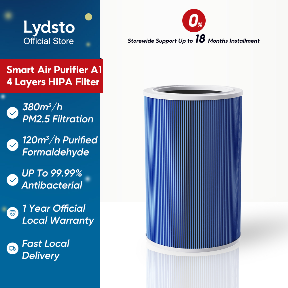 Lydsto A1 4 Layers HIPA Filter Smart Air Purifier Filter Element 99.99% ...
