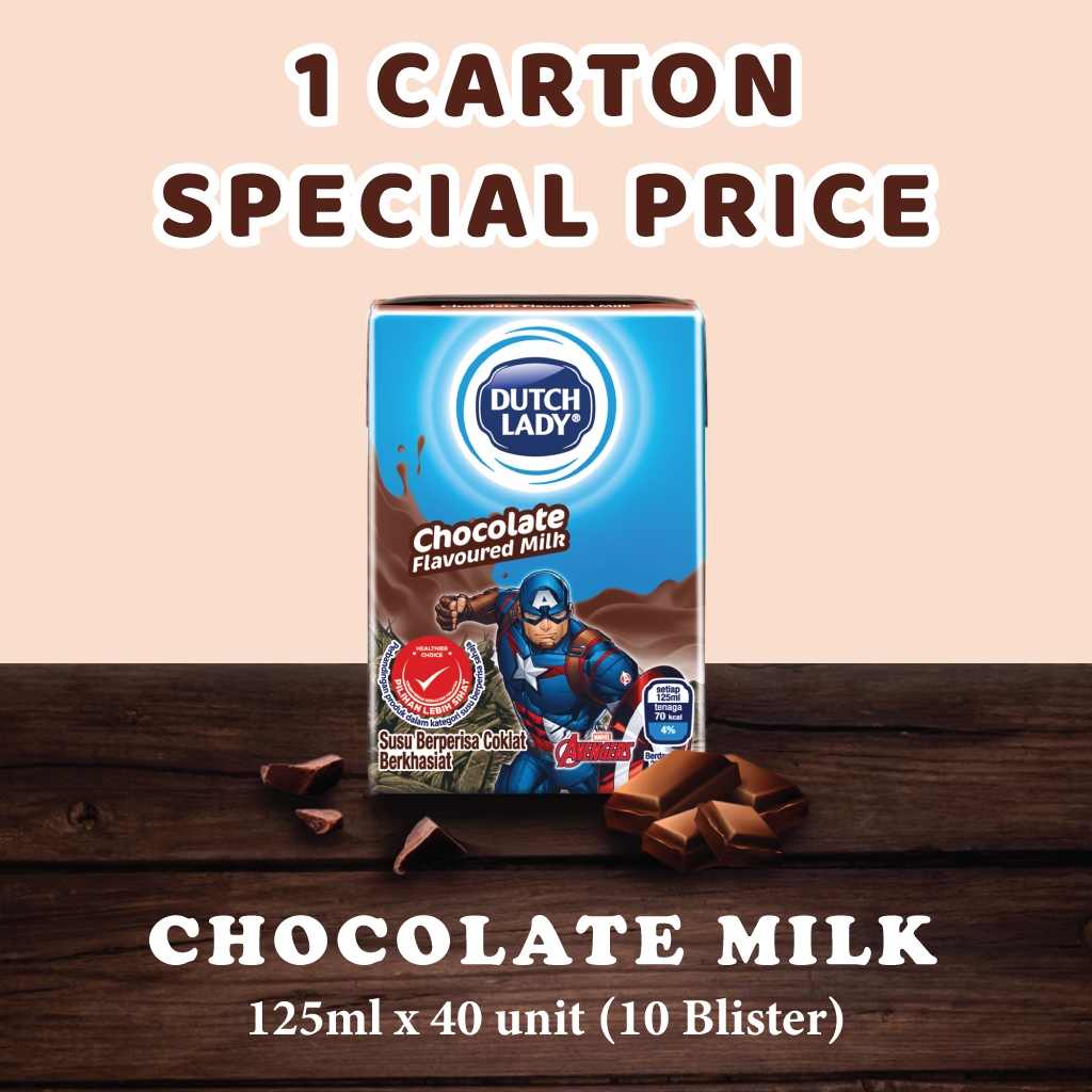 Dutch Lady Marvel Avengers Character 125ml UHT Milk - Chocolate Flavor ...