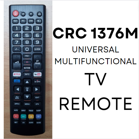 CRC 1376M UNIVERSAL / MULTIFUNCTIONAL TV REMOTE | Shopee Malaysia