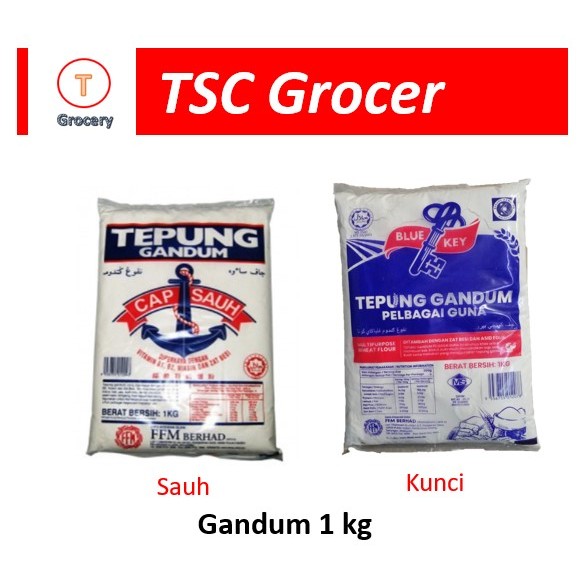 Tepung Gandum Cap Sauh / Cap Kunci9 (1kg) | Shopee Malaysia