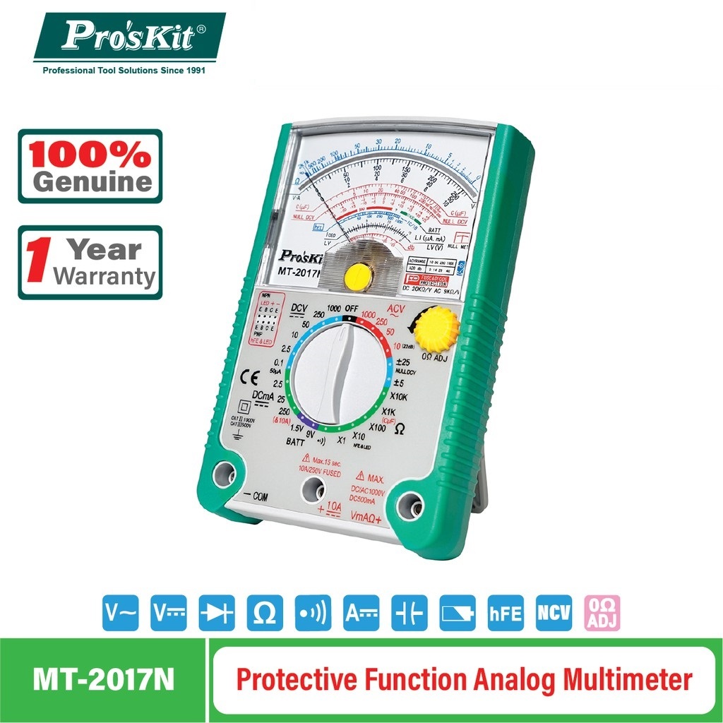Proskit MT-2017 Protective Function Analog Multimeter (NEW MODEL MT ...