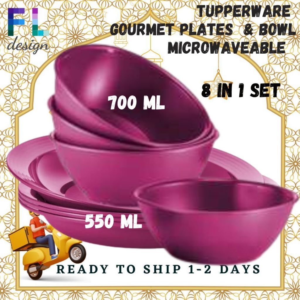 Tupperware 8IN1 550ml Gourmet Plates 700ml Microwaveable Legacy Pingan ...