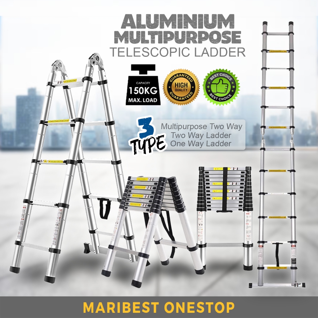 Double Sided Two Way Foldable Ladder Multipurpose Telescopic Ladder ...