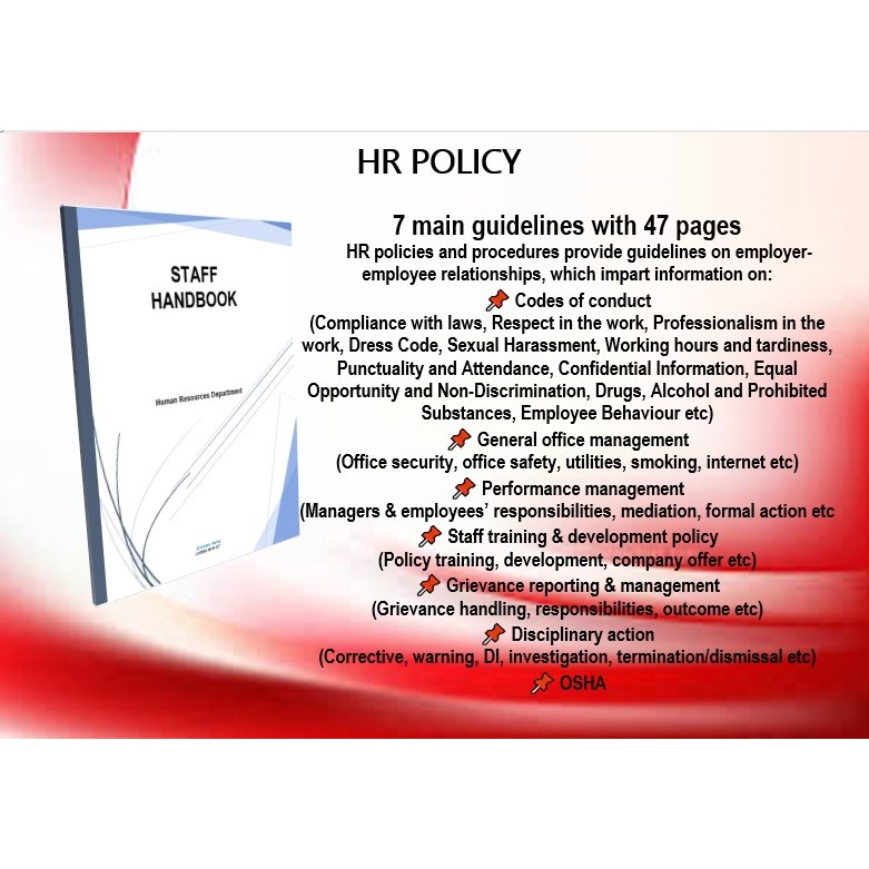 (HR Template) DISCIPLINARY ACTION & HR POLICY🔥(7 main guideline, 47 ...