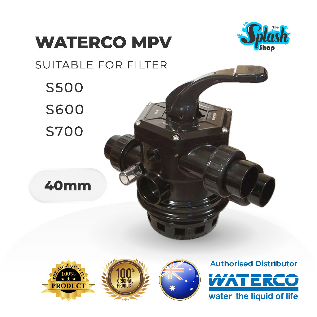 𝐒𝐏𝐋𝐀𝐒𝐇 - WATERCO Multiport Valve (MPV) 40mm for Waterco filter S500 ...