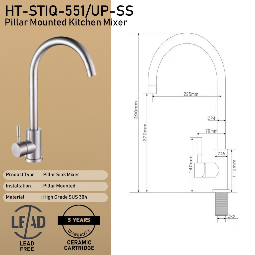 HAUSTERN STIQ /PLATO SERIES Kitchen Faucet Mixer/Tap with Pull-Out ...
