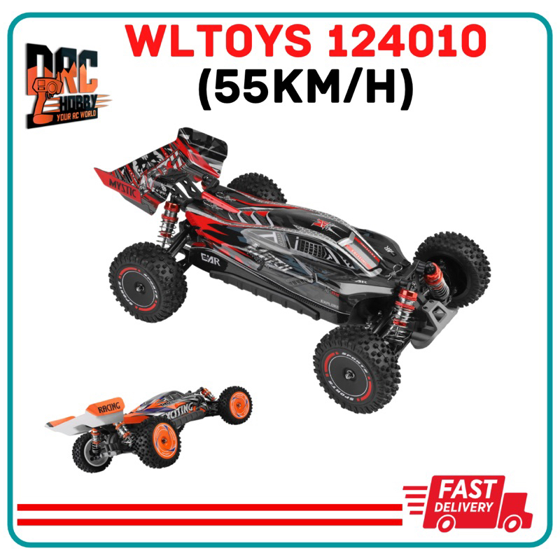 Wltoys 124010 V8 1/12 2.4G Racing RC Car 4WD 560 Motor 55Km/H High ...