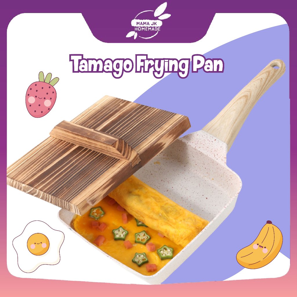 Japan Omelette Square Pan Non-Stick Tamago Frying Pan Silicone Shovel ...