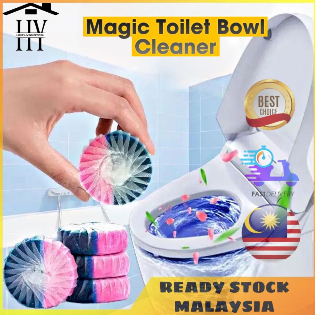 NEW Toilet Bowl Tank Automatic Cleaner Blue Cube Kill Bacteria Germs ...