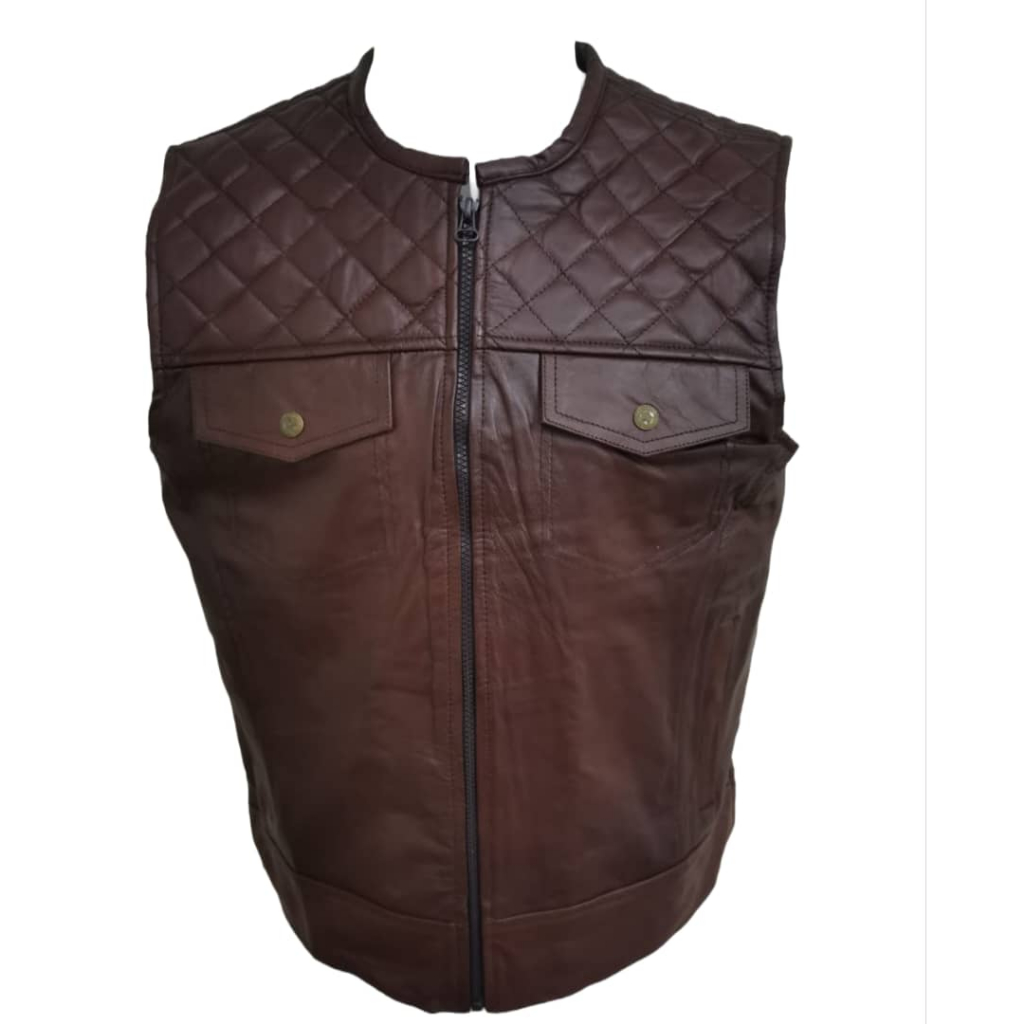 Vest Kulit 100% Very Soft Cow Lather Ini Kulit Lambu High Quality ...