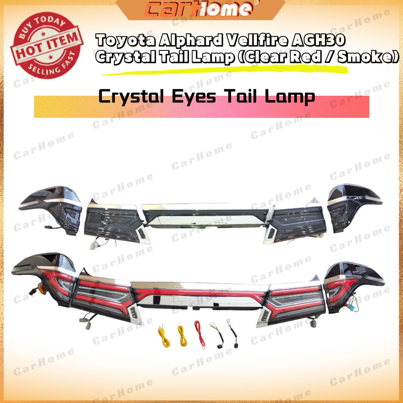 Toyota Vellfire Alphard agh30 2015 - 2022 Crystal eye style rear led ...