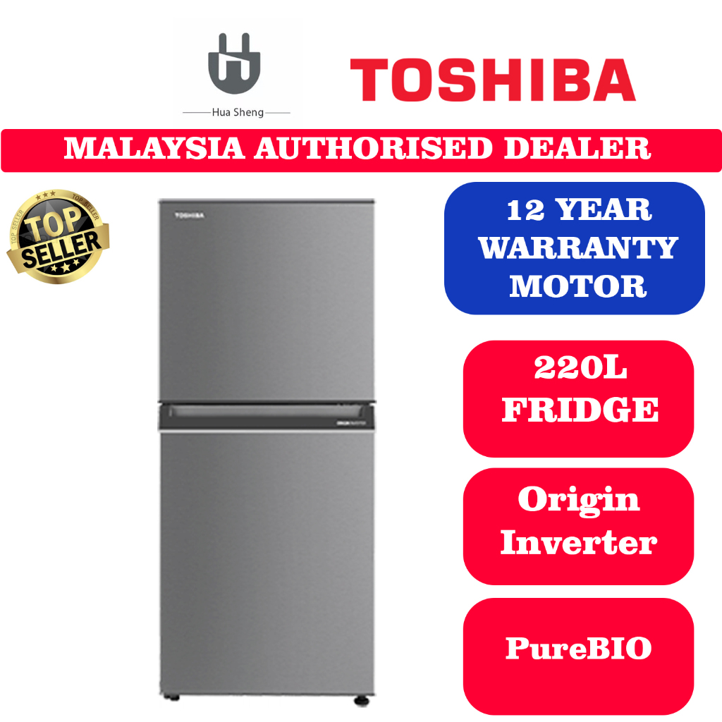 TOSHIBA Inverter Refrigerator (220L) GR-RT230WE PMY (SS) | Shopee Malaysia