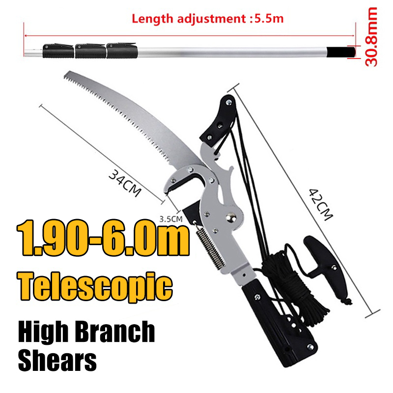 High Branch Shears Pruning Saw Telescopic High Altitude Scissors Tree ...
