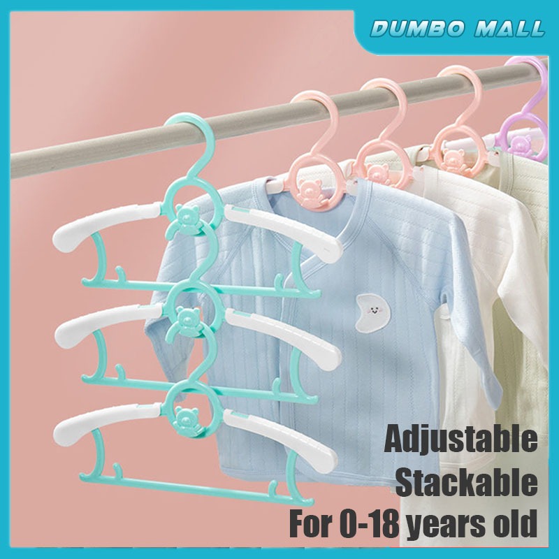 Kids Hanger Expandable Baby Clothes Hangers Anti Slip Cute Cartoon ...