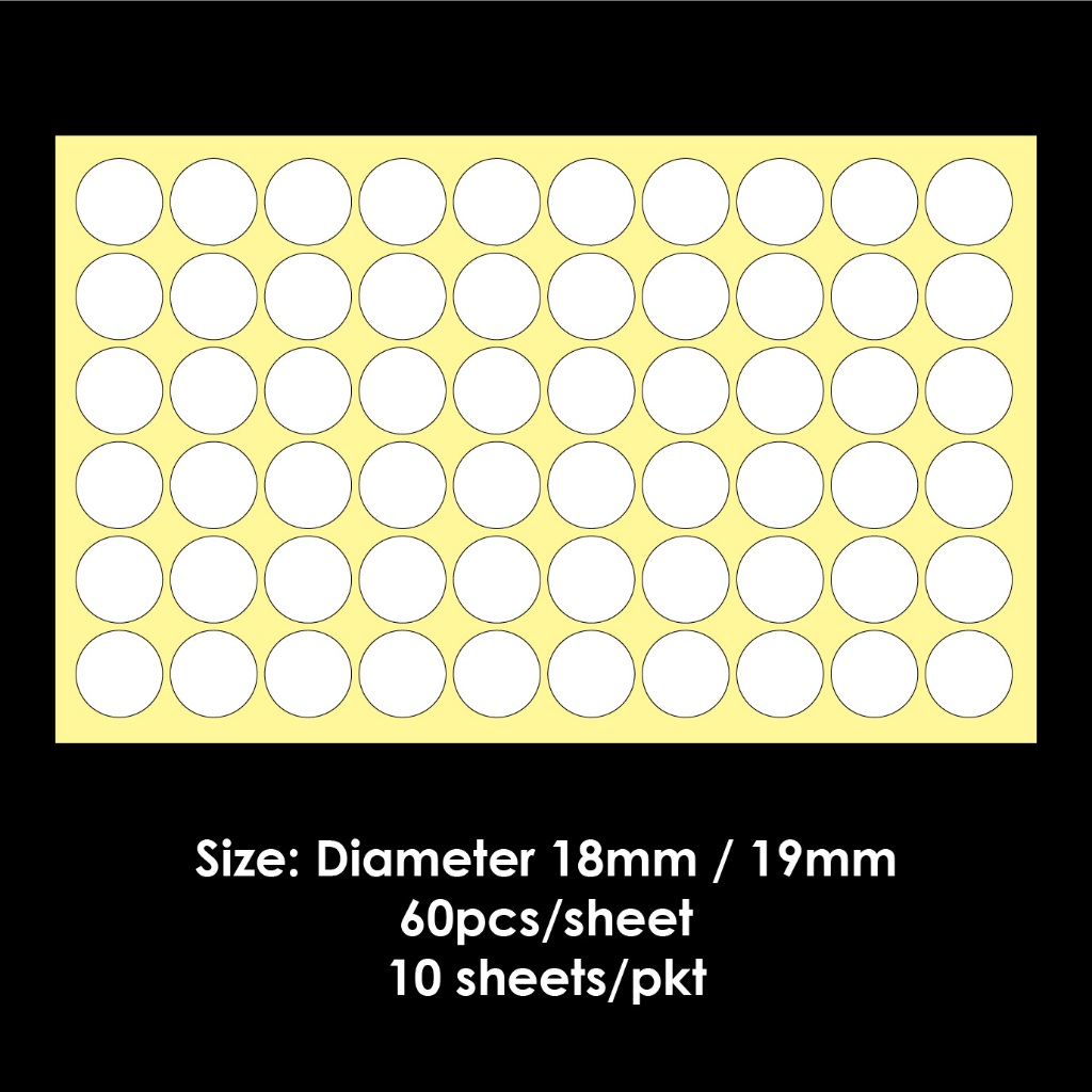 Self Adhesive White Labels Sticker | Squre Retangle | Penanda Buku | A5 ...