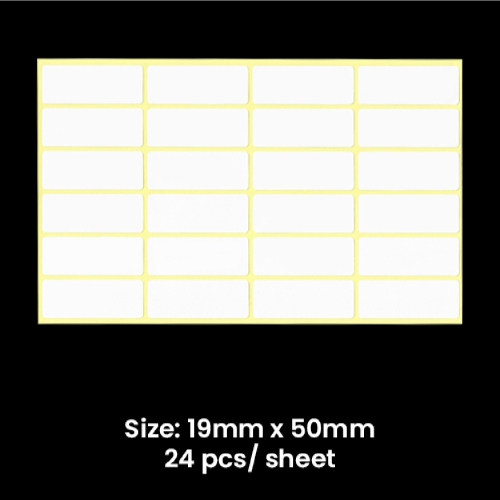 Self Adhesive White Labels Sticker | Squre Retangle | Penanda Buku | A5 ...
