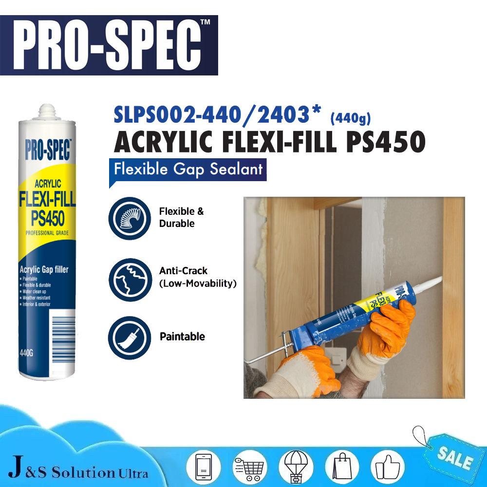 PRO-Spec Acrylic Flexi-Fill PS450 | Flexible Gap Sealant Paintable 440g ...