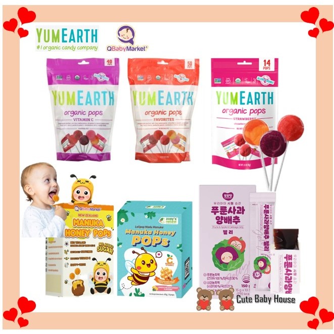 YumEarth Organic Pops/Lollipop Fruits Flavors/Q Baby Market/Zoey's ...