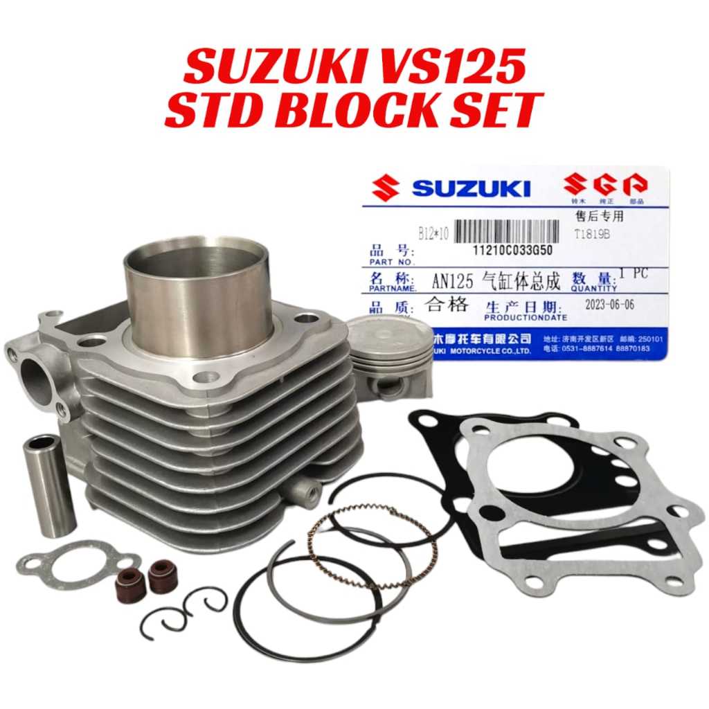 Ori Suzuki VS125 STD Cylinder Block Set Cylinder Block Set Standard ...