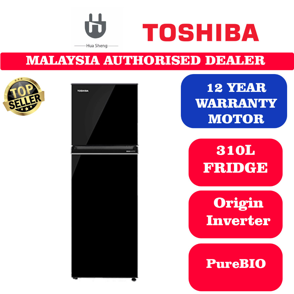 Toshiba Refrigerator (310L) ORIGIN Inverter PureBIO GR-RT320WE-PMY (UK ...