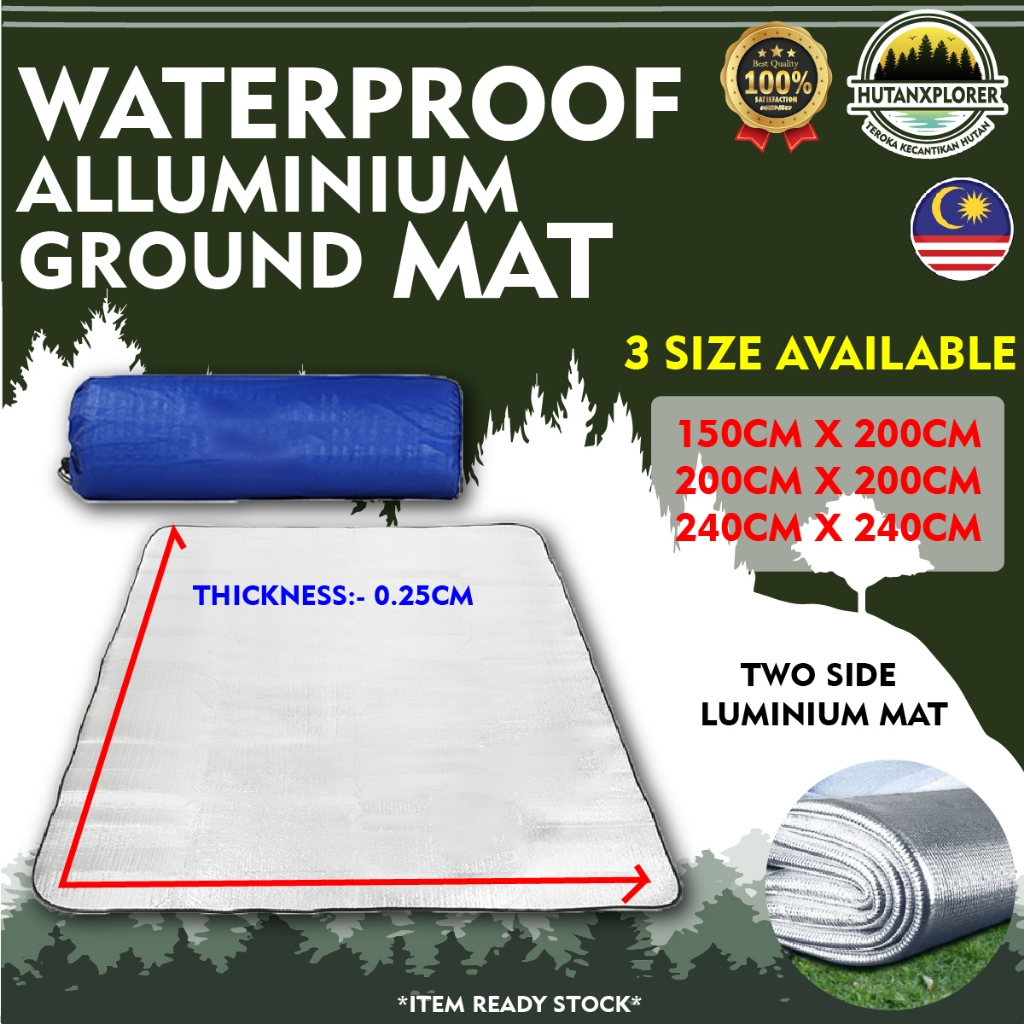 Waterproof Ground Mat Camping Double Sided Aluminium Foil Tikar Outdoor ...