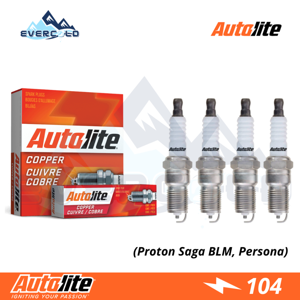 AUTOLITE® 104 COPPER Spark Plug For Proton Saga BLM, Persona (SINCE ...