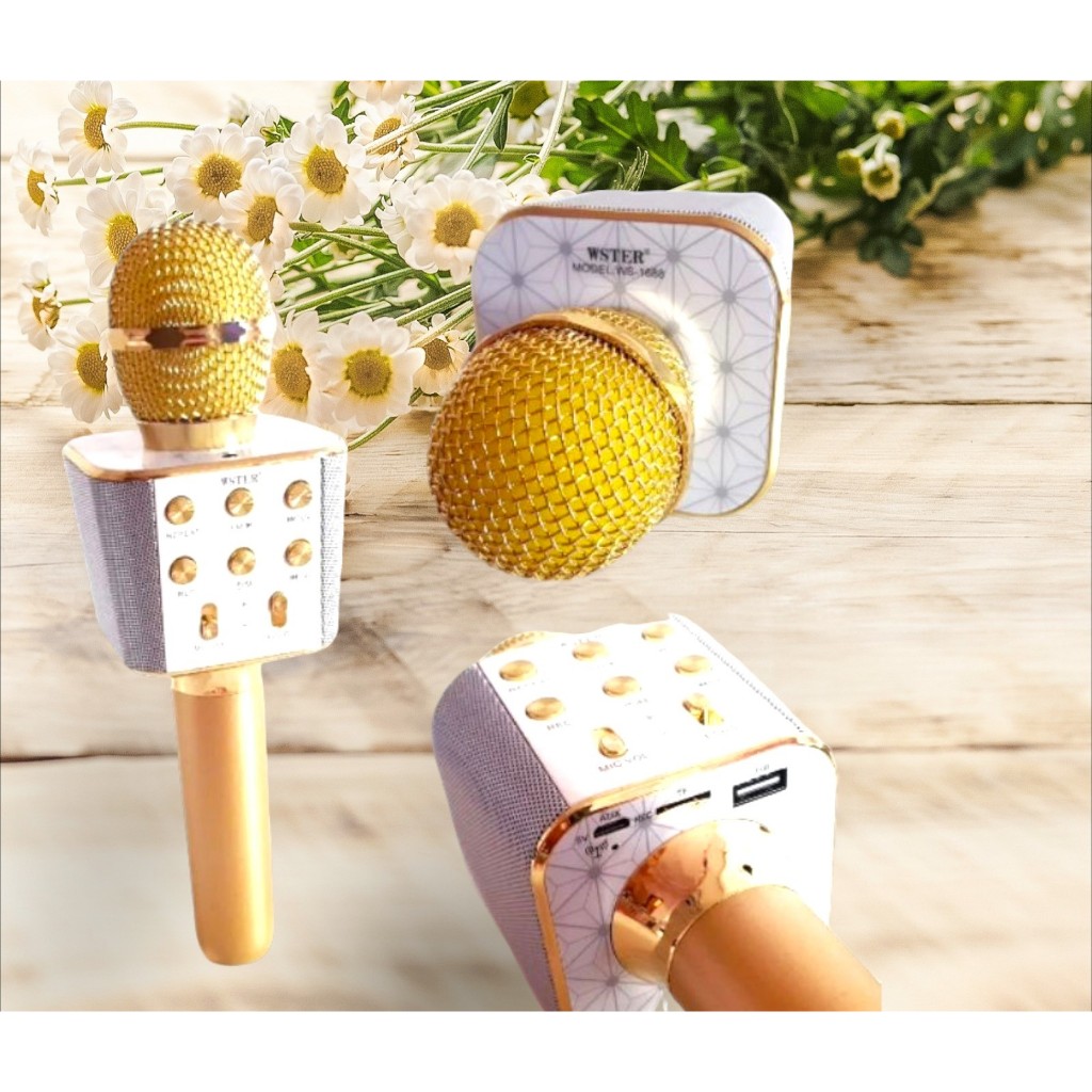 Original WS-1688 Portable Wireless Bluetooth Speaker Karaoke KTV Handheld Microphone. | Shopee ...