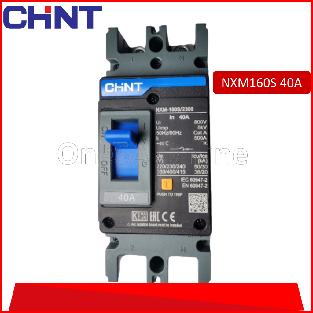 CHINT MCCB 2P 50KA 40A,63A(NXM-160S-2P) | Shopee Malaysia