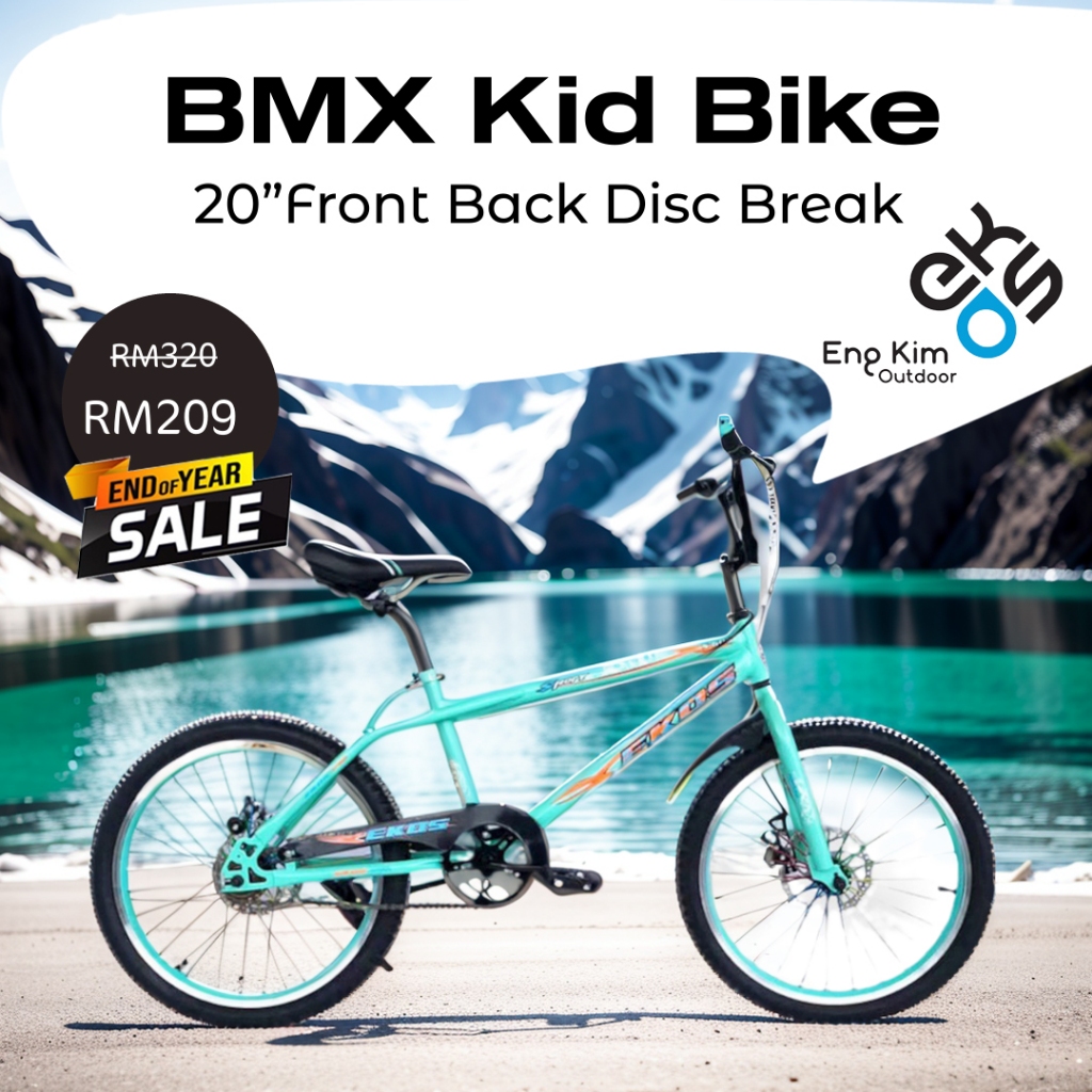 EKOS-2075 20" BMX Bike Front Back Disc Break Kid Bicycle BMX Basikal ...