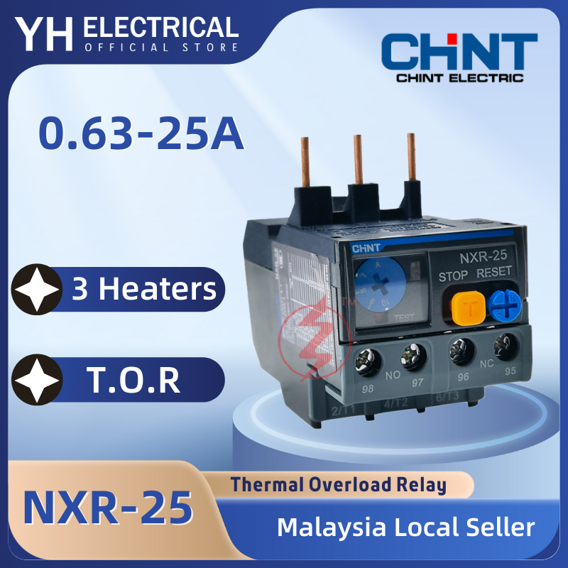 CHINT Relay NXR-25 0.16~25A Thermal Overload Relay for Chint NXC series AC Contactor | Shopee ...