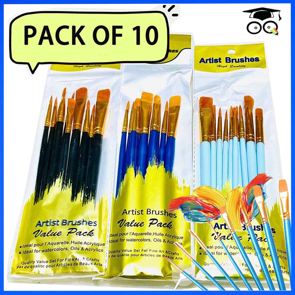 10pcs Set Berus Cat Guas Cat Air Bentuk Berbeza Petua Runcing Bulat ...