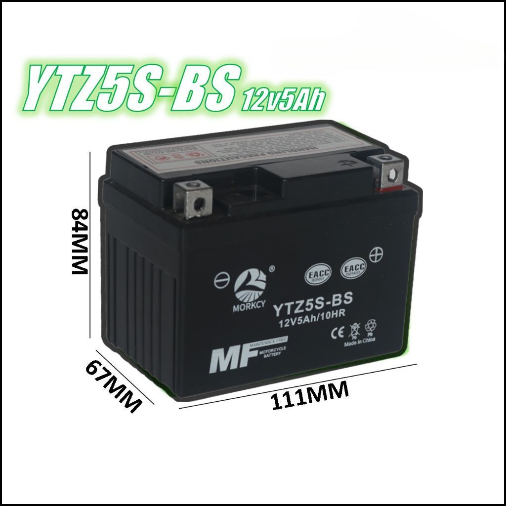 Motorcycle Battery YTZ5S-BS YTZ7A-BS YB5L-BS Battery (12V5AH) 100% ...