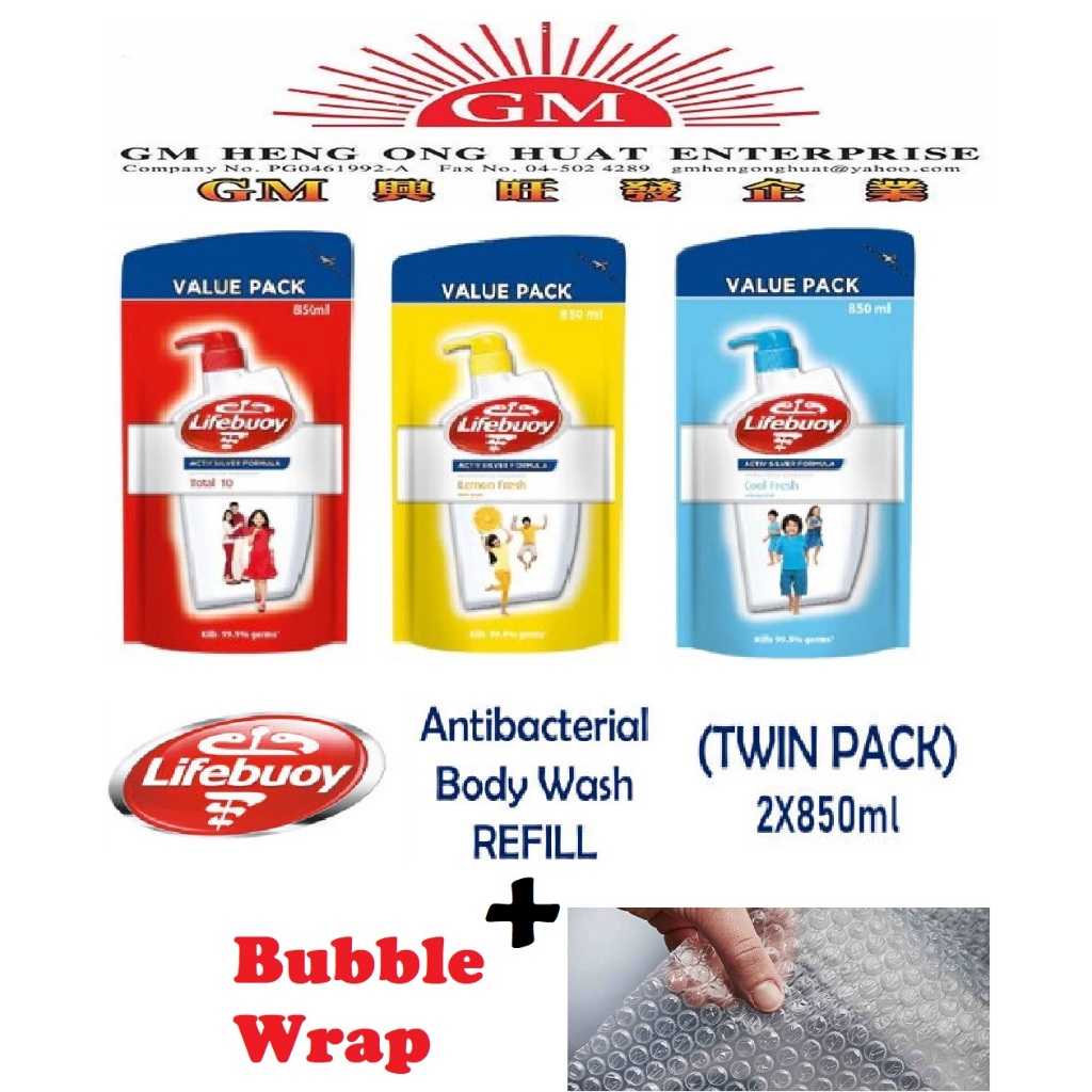 Lifebuoy Antibacterial Bodywash Refill Pack 850ml x 2 Packs ( Twin Pack ...