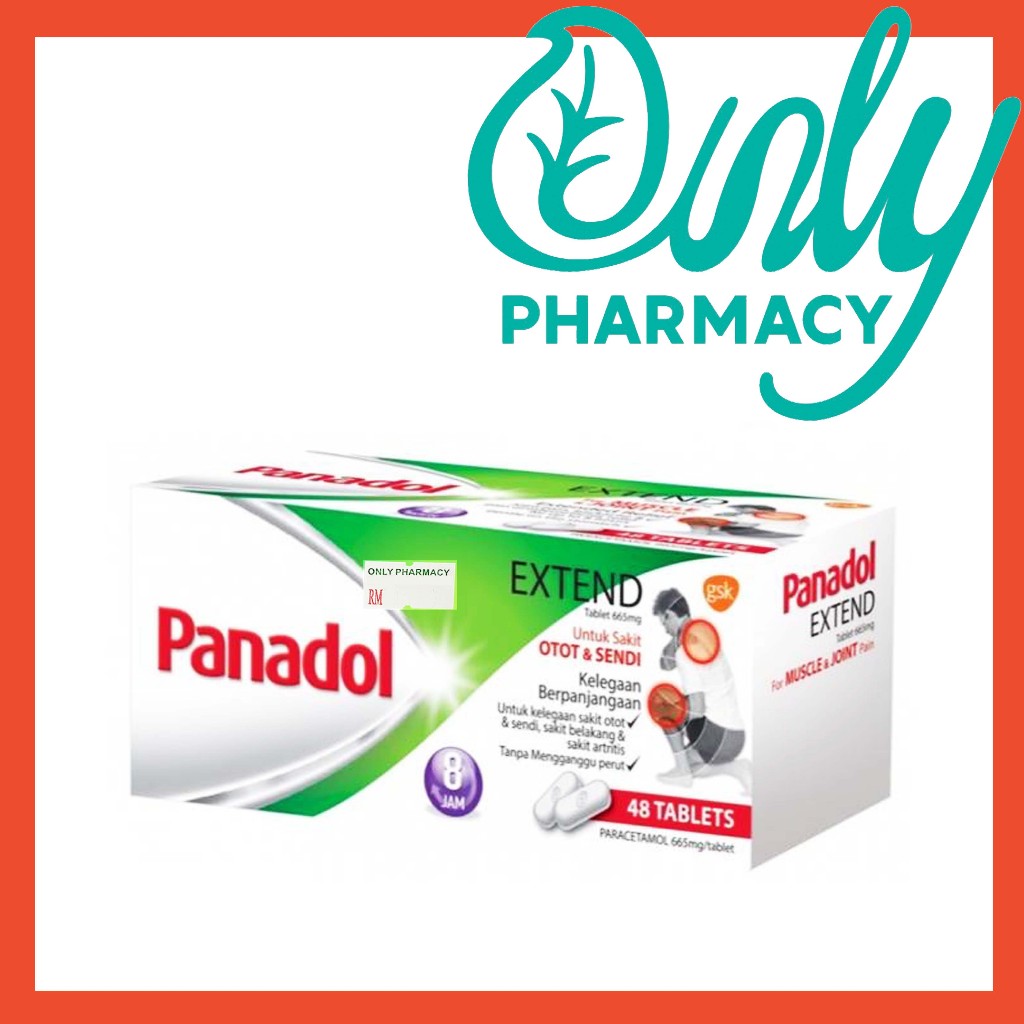 ONE BOX PANADOL Extend Tablets 8X6'S 48 Tablets (Paracetamol 665mg ...