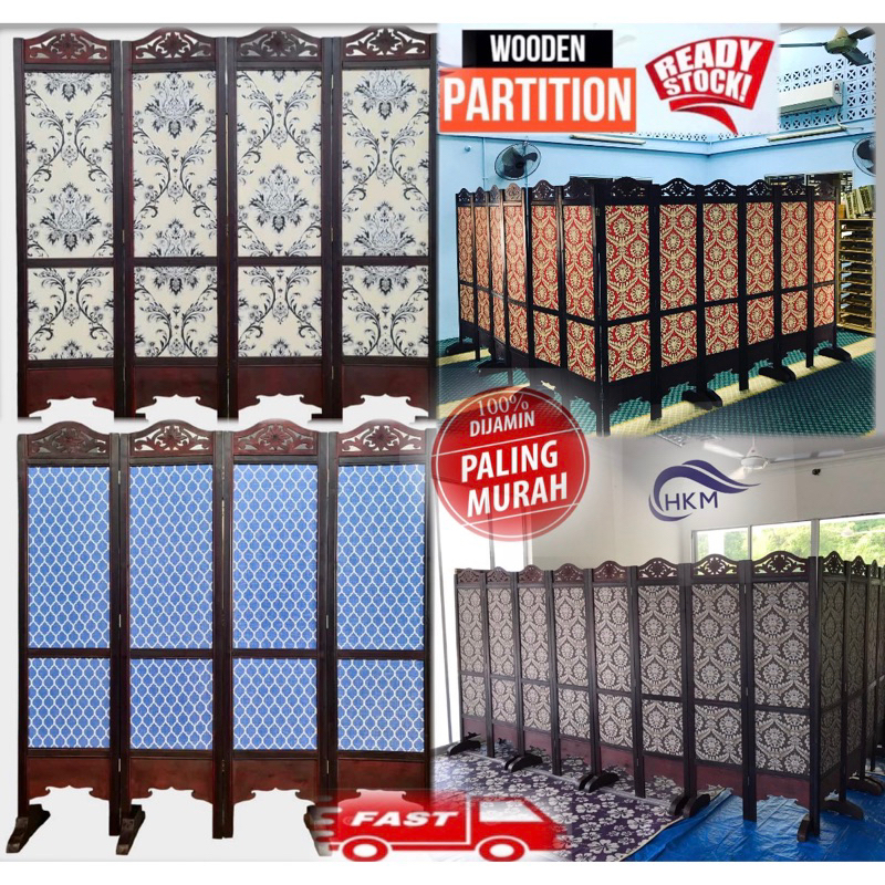 🔥PEMBAHAGI RUANG KAYU / PARTITION KAYU ORIGNAL / WOODEN SCREEN DIVIDER ...