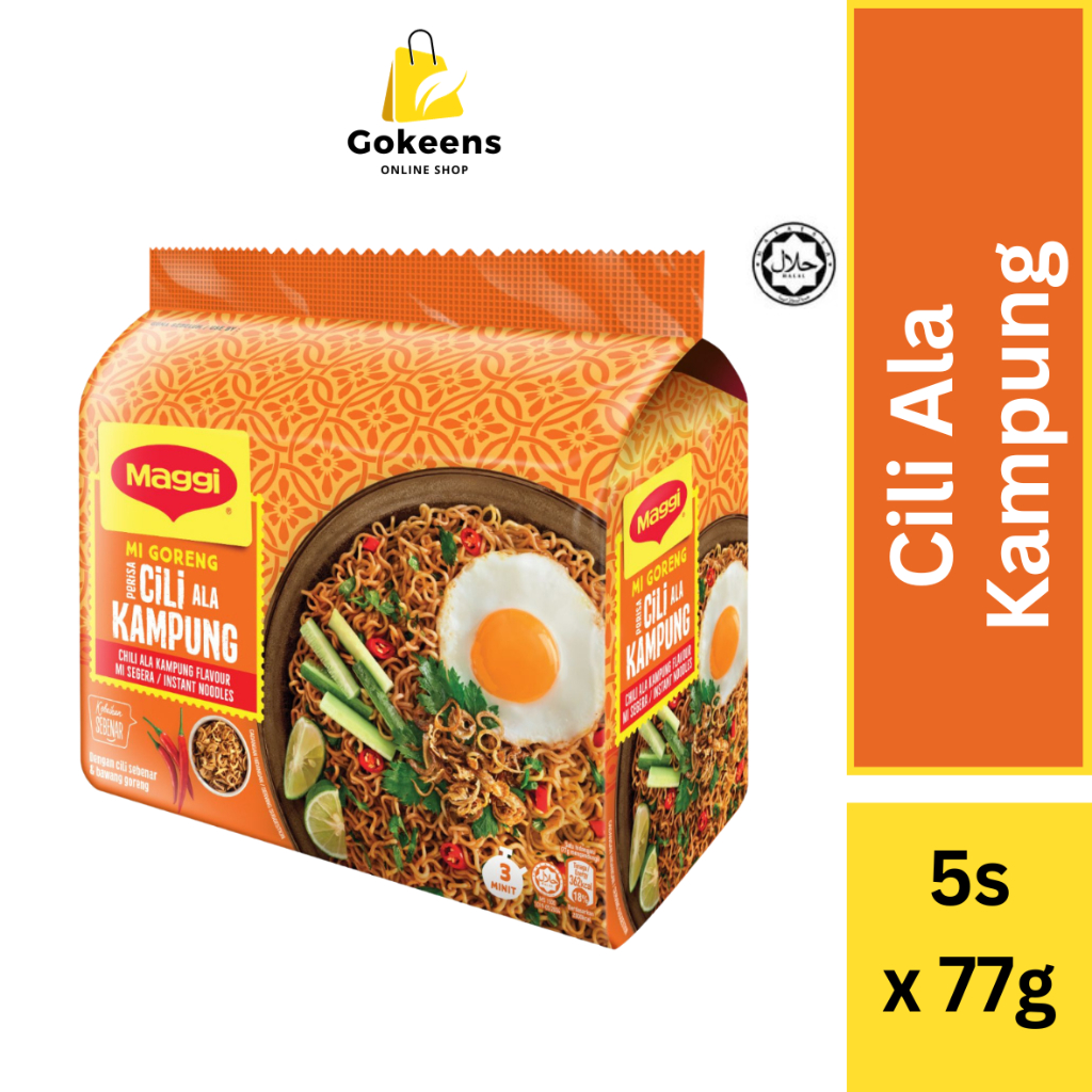 MAGGI Mi Goreng Cili ala Kampung 5 packs x 77g | Shopee Malaysia