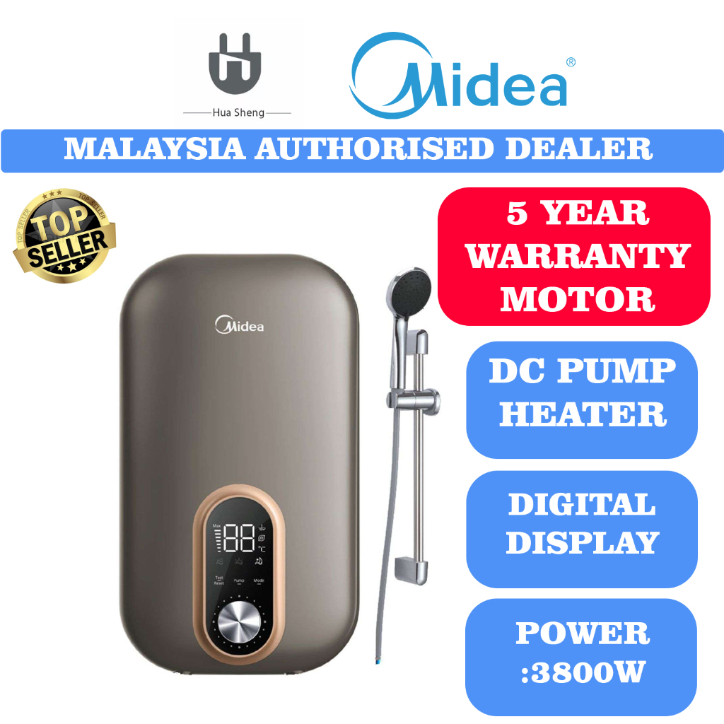 MIDEA INSTANT WATER HEATER (DC-PUMP) MWH-38P3 MWH-38EU3 | Shopee Malaysia