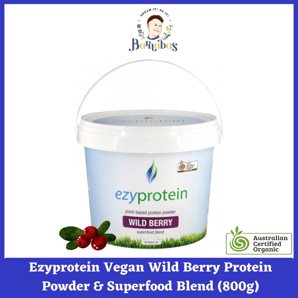 Ezyprotein Vegan Wild Berry Protein Powder & Superfood Blend (800g ...
