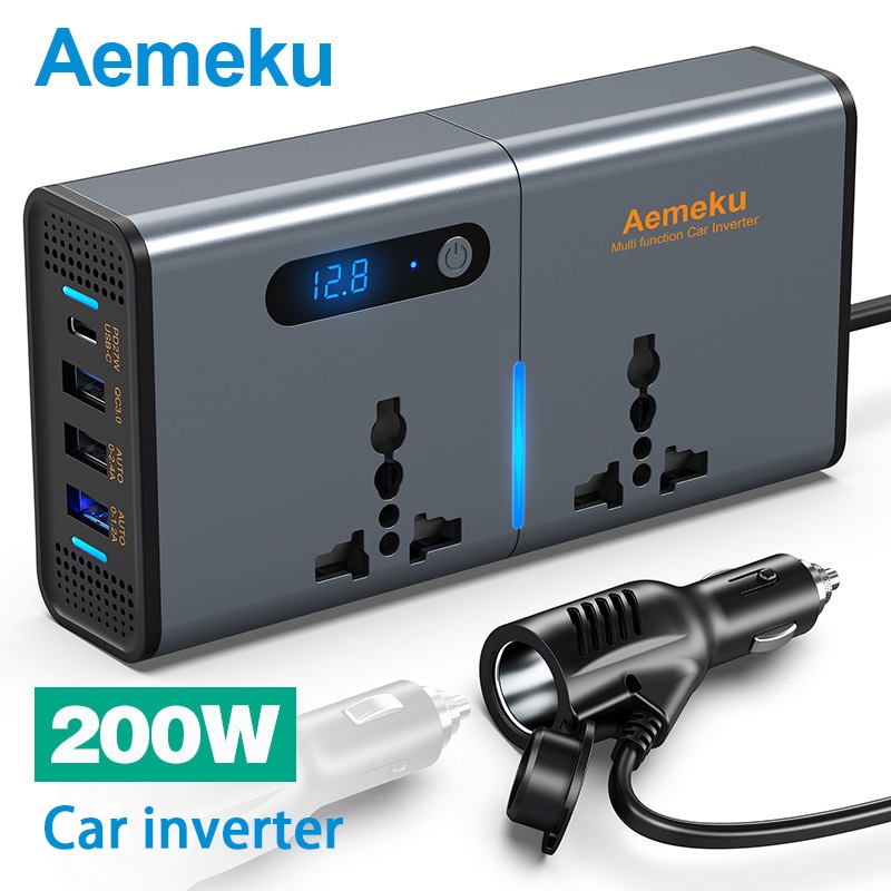 Car inverter 200W universal regulations 12V24V GM 220V fast charge USB conversion socket PD ...