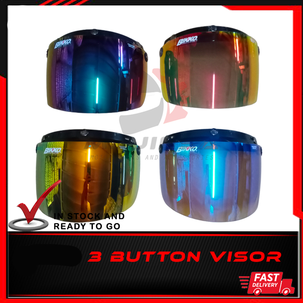 B1KK0 VISOR 3 BUTTON U SHAPE V SHAPE RAINBOW RED YELLOW BLUE MHR NS88 ...