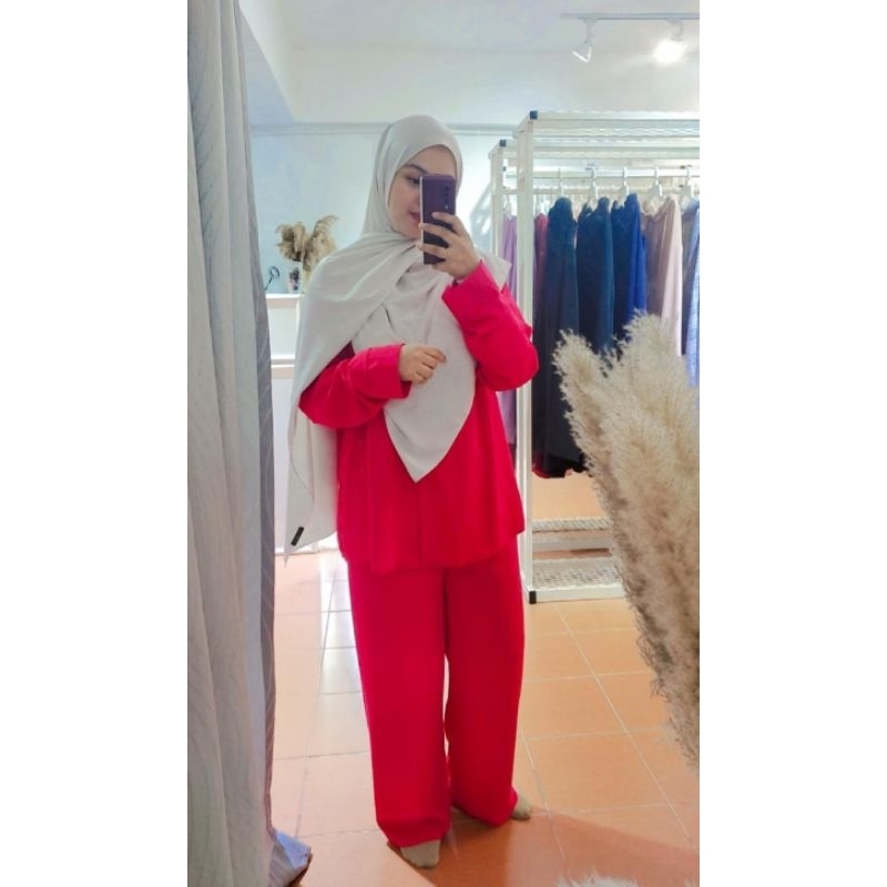 Set suit iris baju set seluar trend terkini | Shopee Malaysia