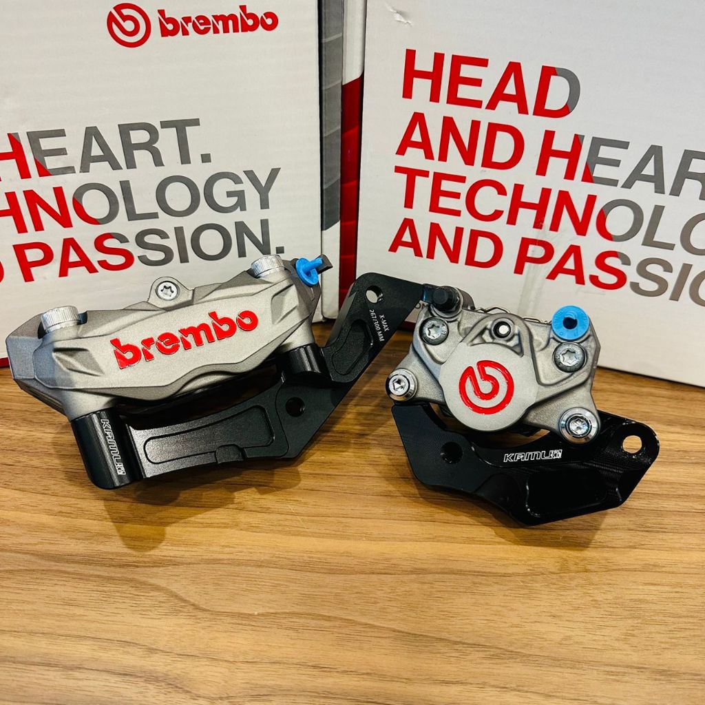 XMAX V1 V2 Original Brembo M3 K5 K50 RED LOGO Front 4Pot Caliper Rear ...