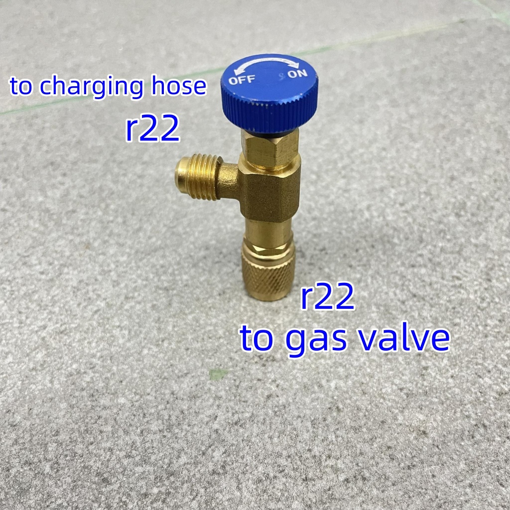 Safety Gas Valve aircond R410A R32 R22 Refrigeration Charging Valve ...