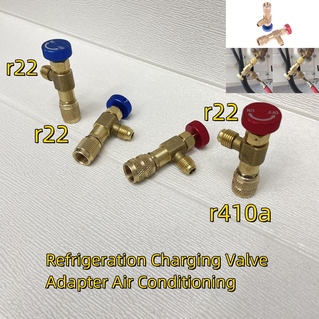 R410/R22/R32 Refrigeration Charging Valve Adapter Aircond Safety Valve ...