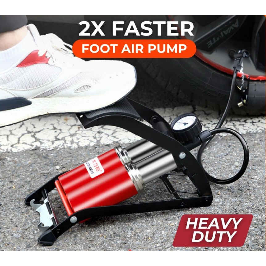 Multi Purpose Foot Pump [Heavy Duty Foot Pump] High Pressure Thick Body ...