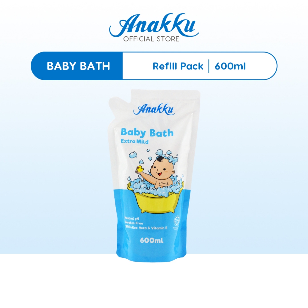 Anakku Extra Mild Baby Bath Refill Pack (600ml) Sabun Mandian Bayi 175 ...